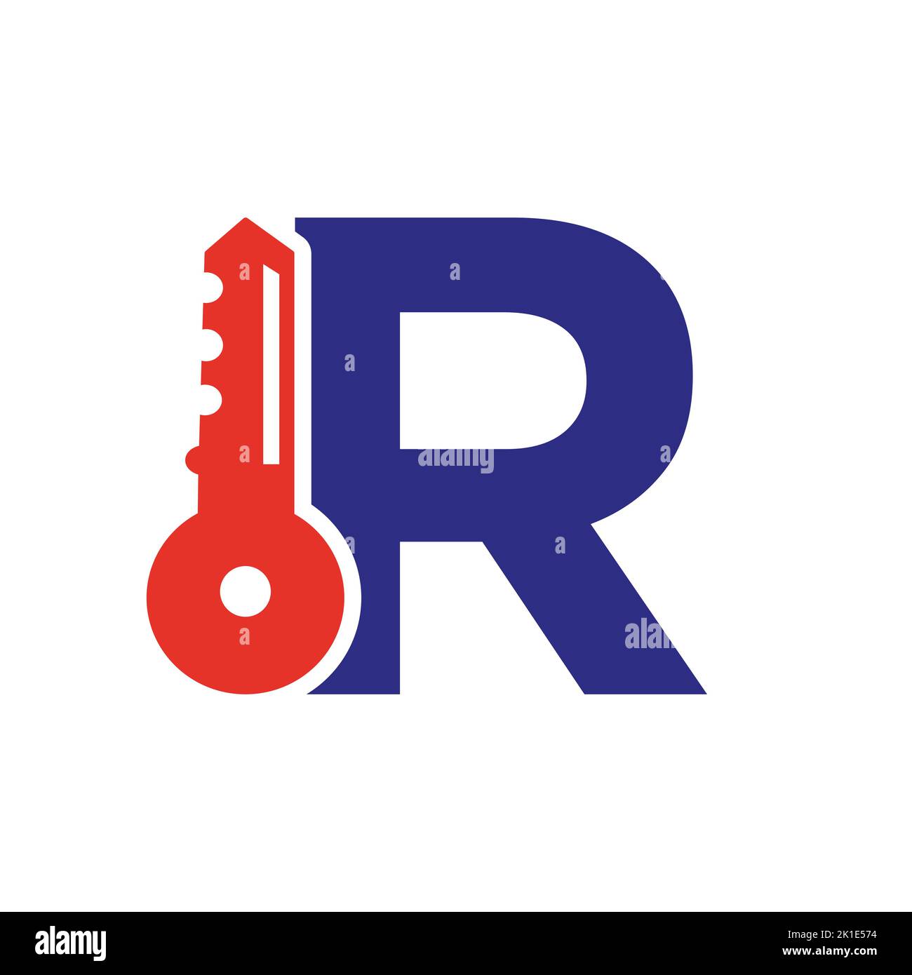 Letter R Key Logo Combine With House Locker Key For Real Estate and ...