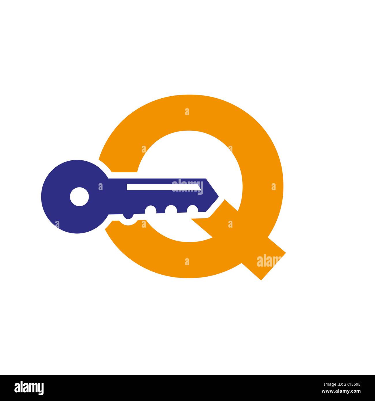 Letter Q Key Logo Combine With House Locker Key For Real Estate and ...