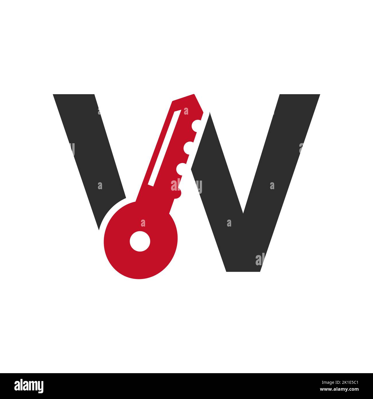 Letter W Key Logo Combine With House Locker Key For Real Estate and ...