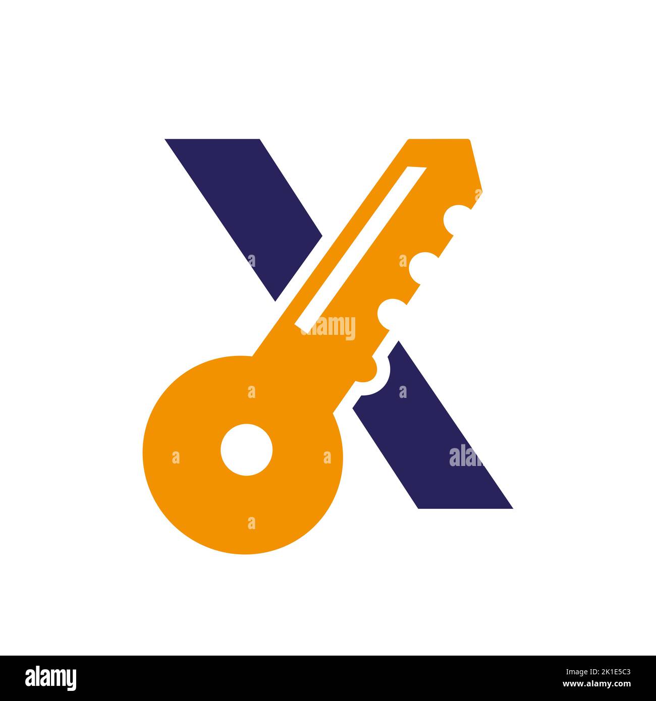 Letter X Key Logo Combine With House Locker Key For Real Estate and ...