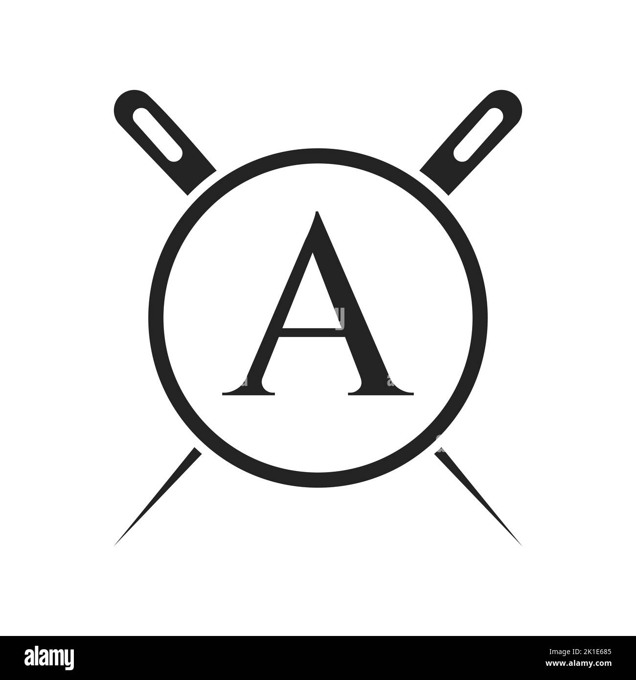Letter A Tailor Logo, Needle and Thread Combination for Embroider ...