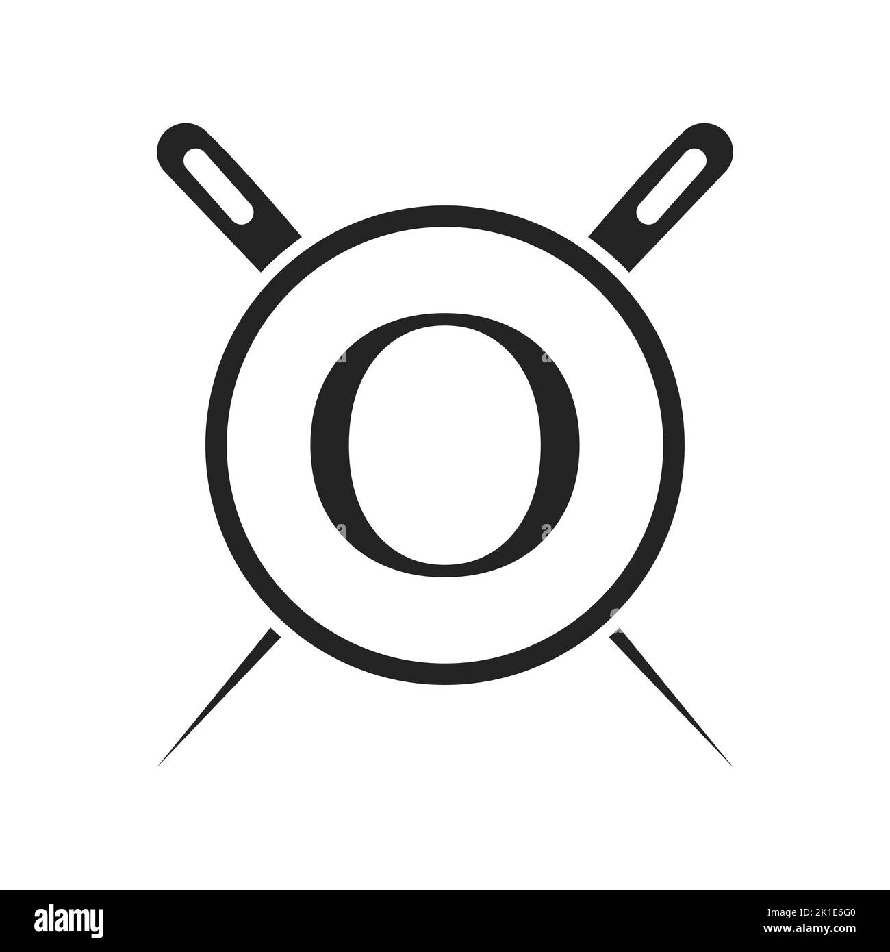 Letter O Tailor Logo, Needle and Thread Combination for Embroider ... Letter O Tailor Logo, Needle and Thread Combination for Embroider ...