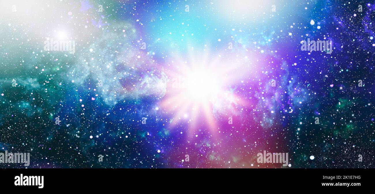 galaxy space as a supernova colorful light glowing.Space Nebula blue ...