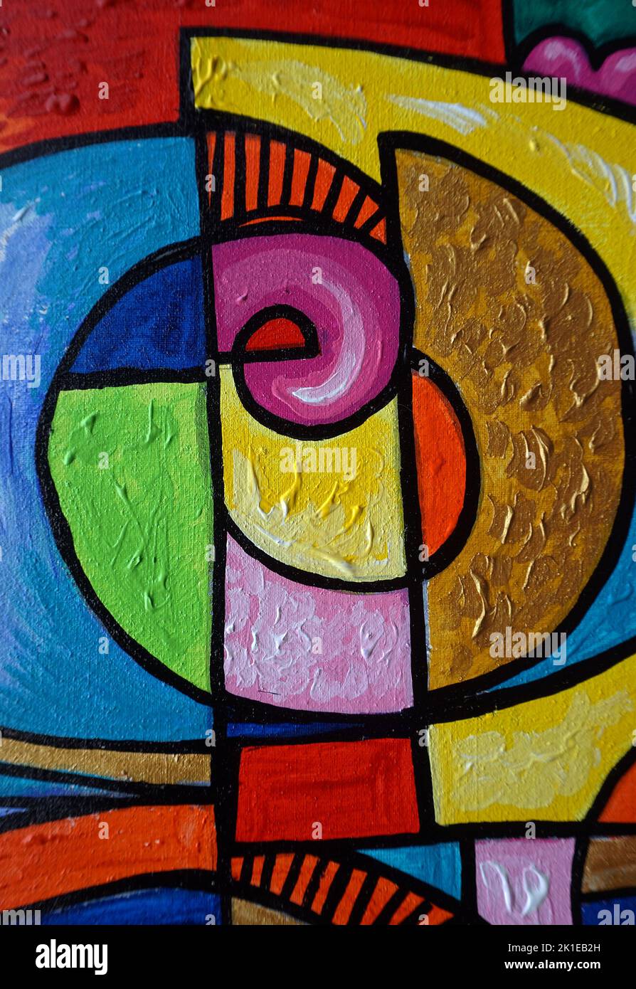 Painting oil color Abstract geometric shapes Stock Photo - Alamy Painting oil color Abstract geometric shapes Stock Photo - Alamy