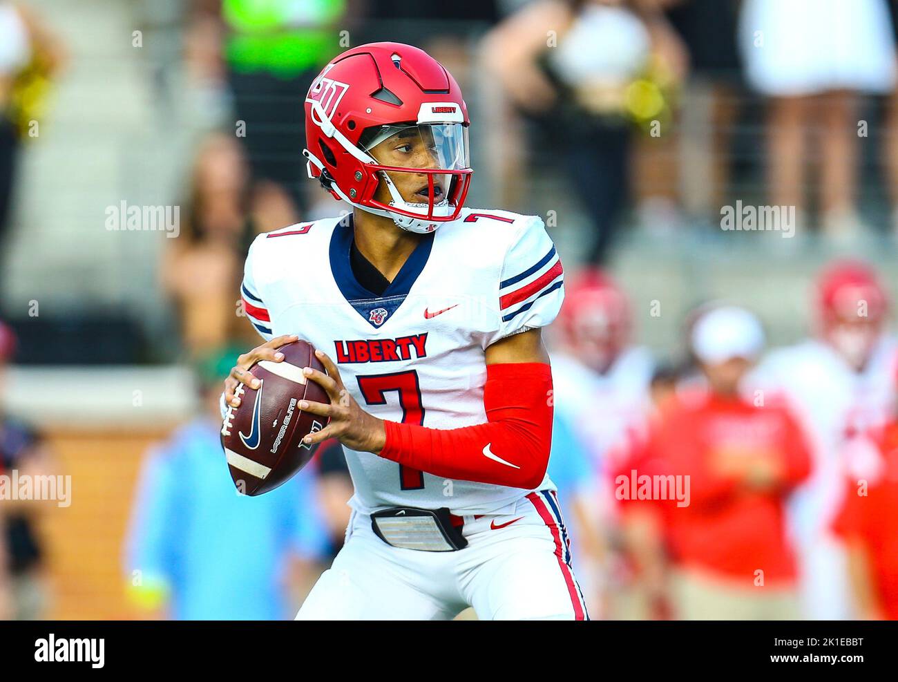 September 17, 2022: Liberty University freshman Kaidon Salter (7) looks ...