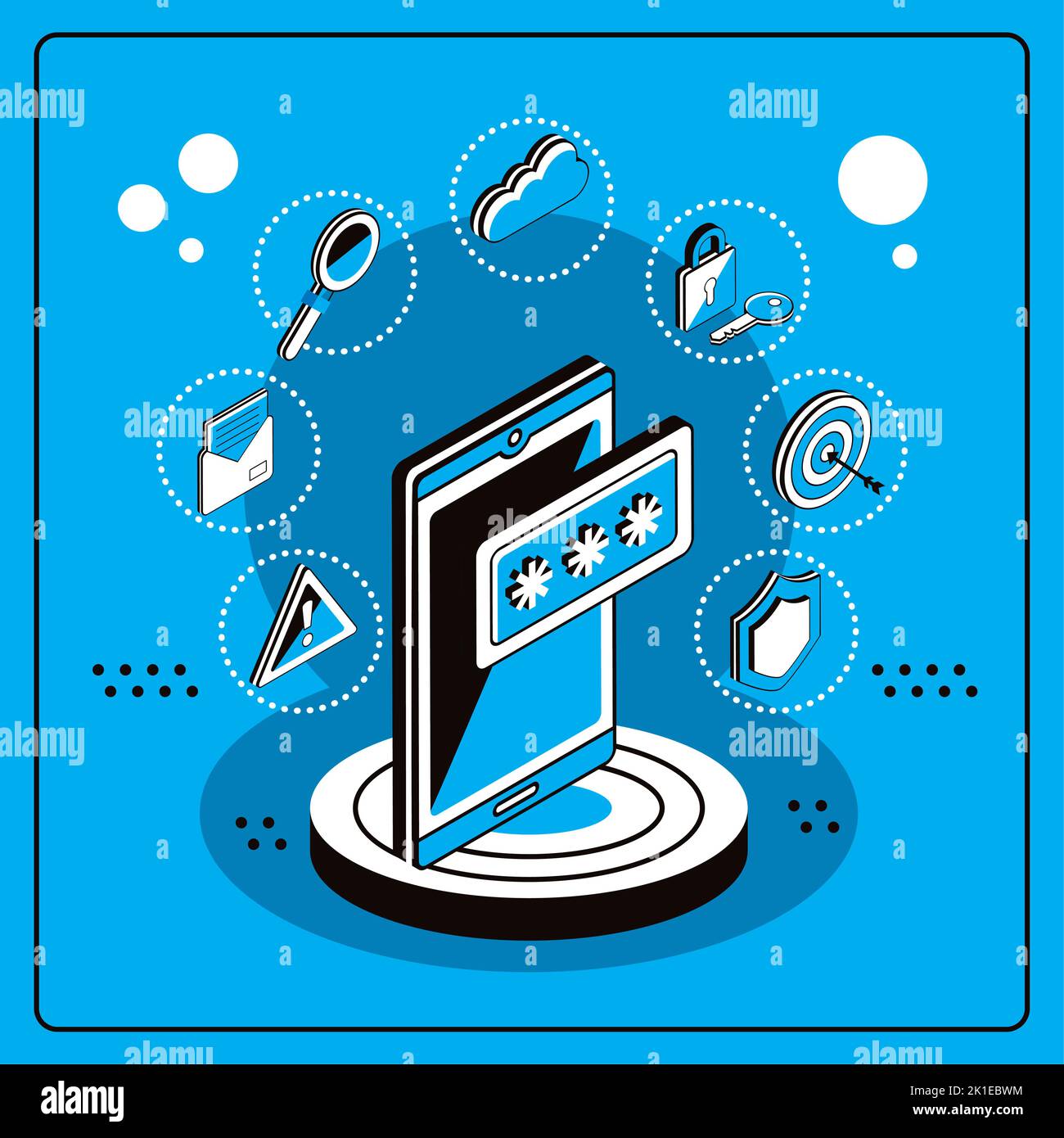 smartphone and cyber fraud icons Stock Vector Image & Art - Alamy