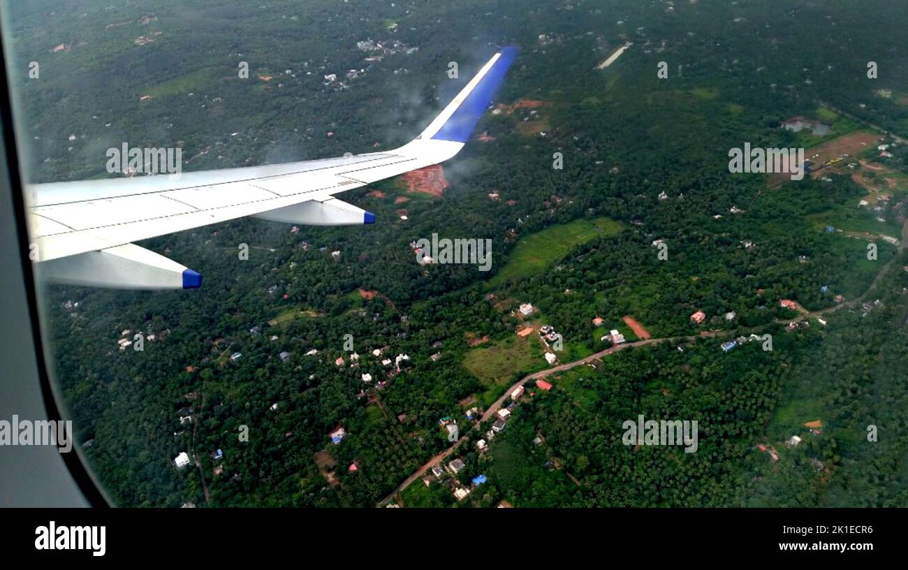 Aerial view of Mattanur/Kannur/ window seat/ aircraft Stock Photo - Alamy