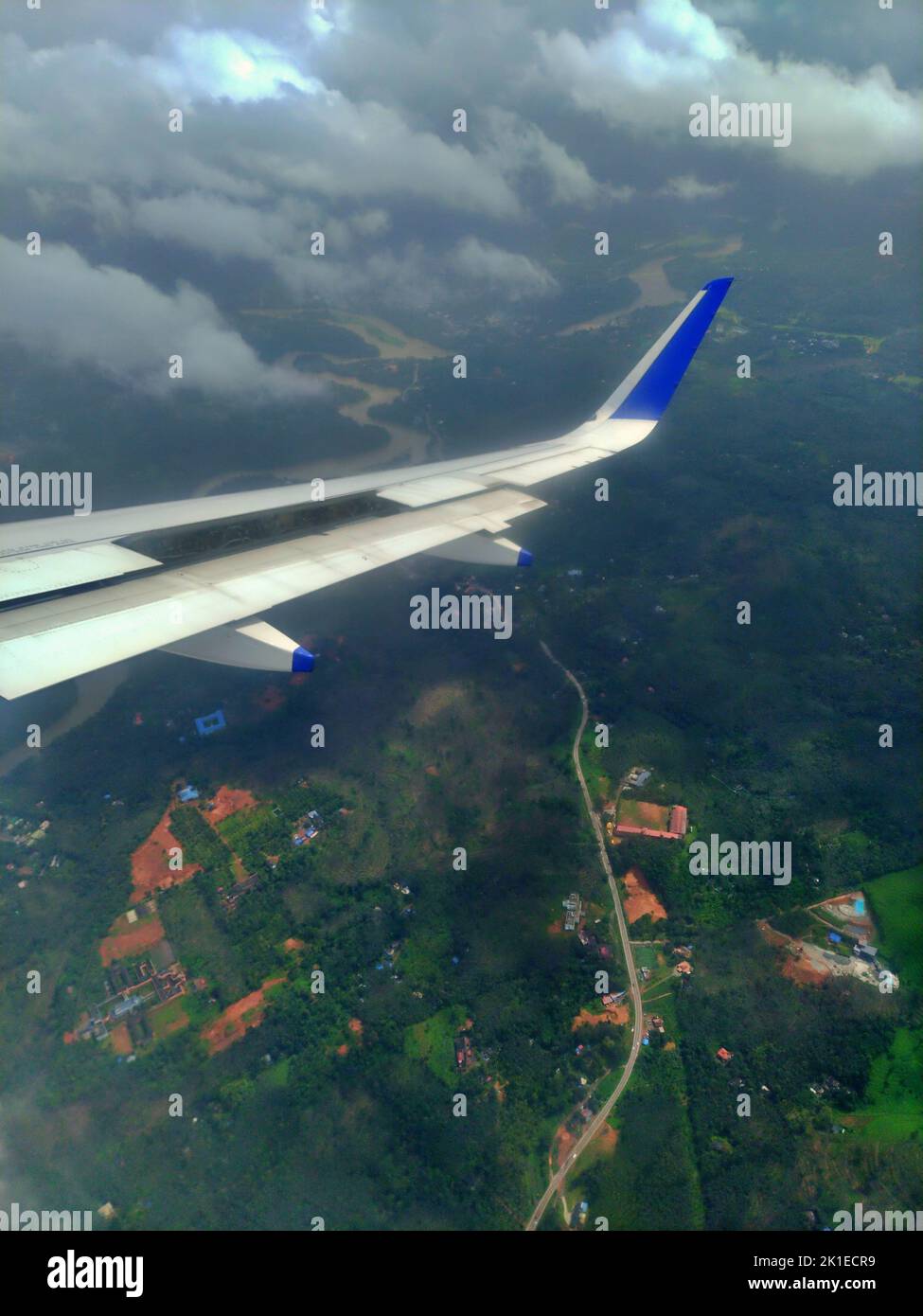 Aerial view of Mattanur/Kannur/ window seat/ aircraft Stock Photo - Alamy
