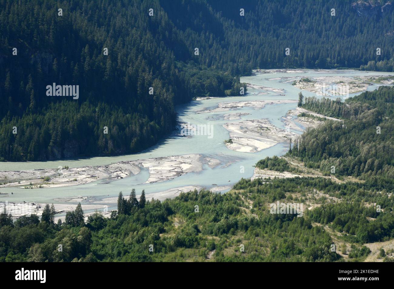 The Upper Squamish River and Valley running through the Tantalus Range ...