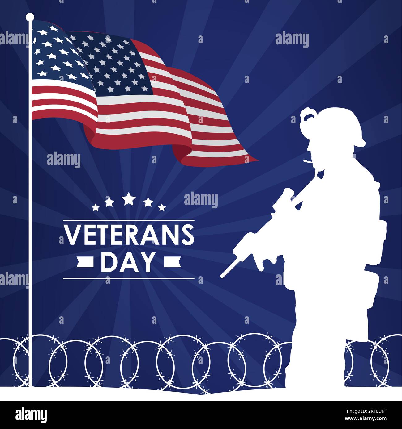 veterans day lettering poster with soldier Stock Vector Image & Art - Alamy