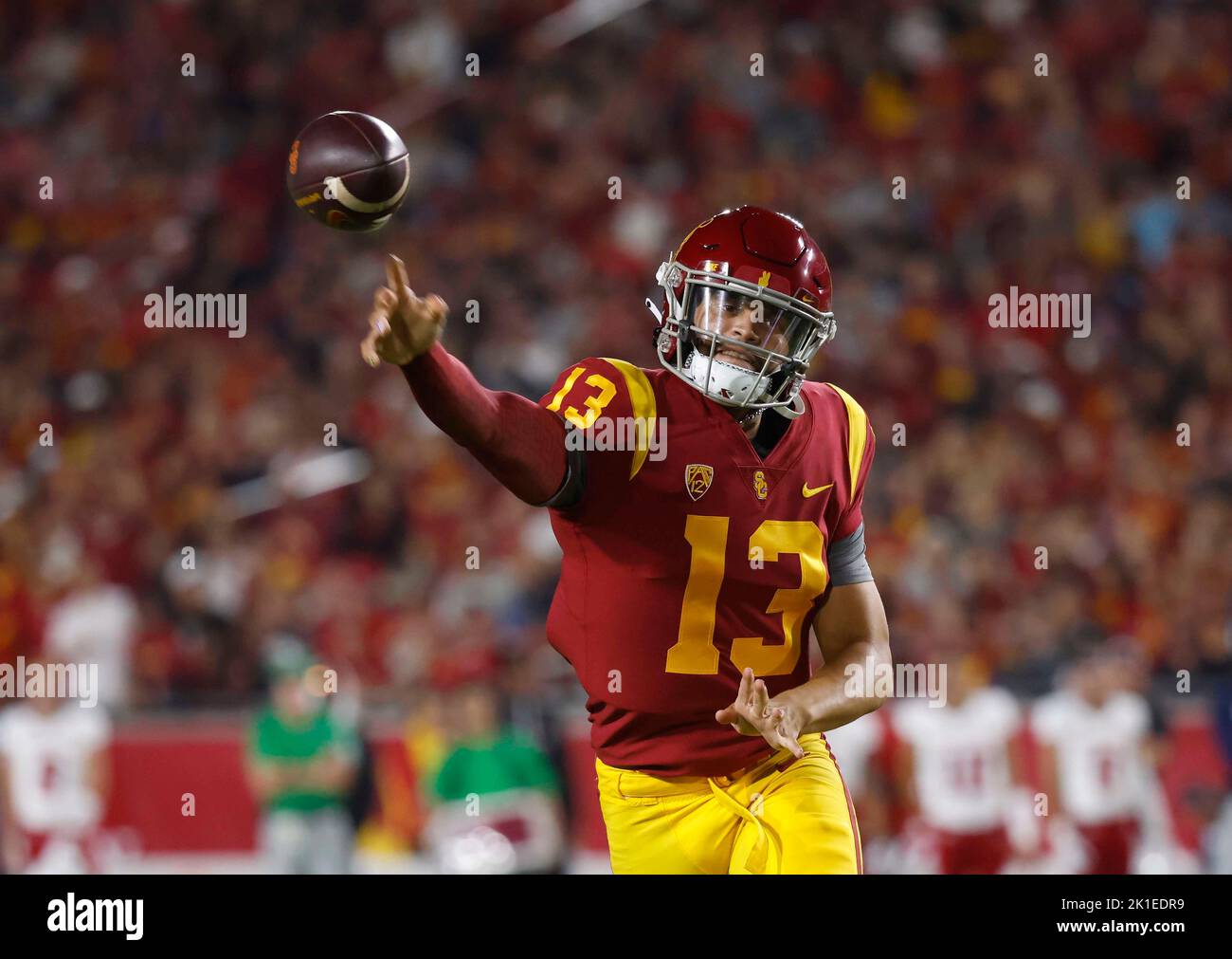 September 17, 2022 USC Trojans quarterback Caleb Williams #13 throws a ...