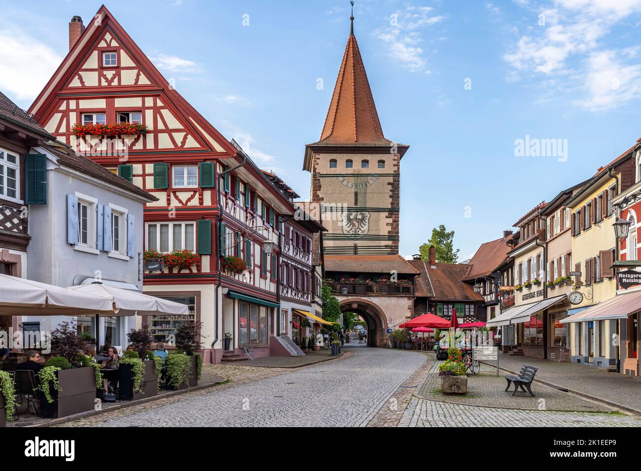 Das Obertor in der Altstadt von Gengenbach, Schwarzwald, Baden ...