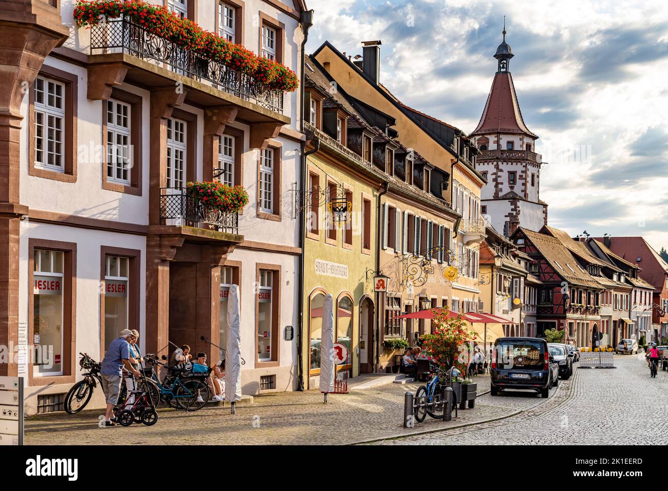 Altstadt und Niggelturm in Gengenbach, Schwarzwald, Baden-Württemberg ...