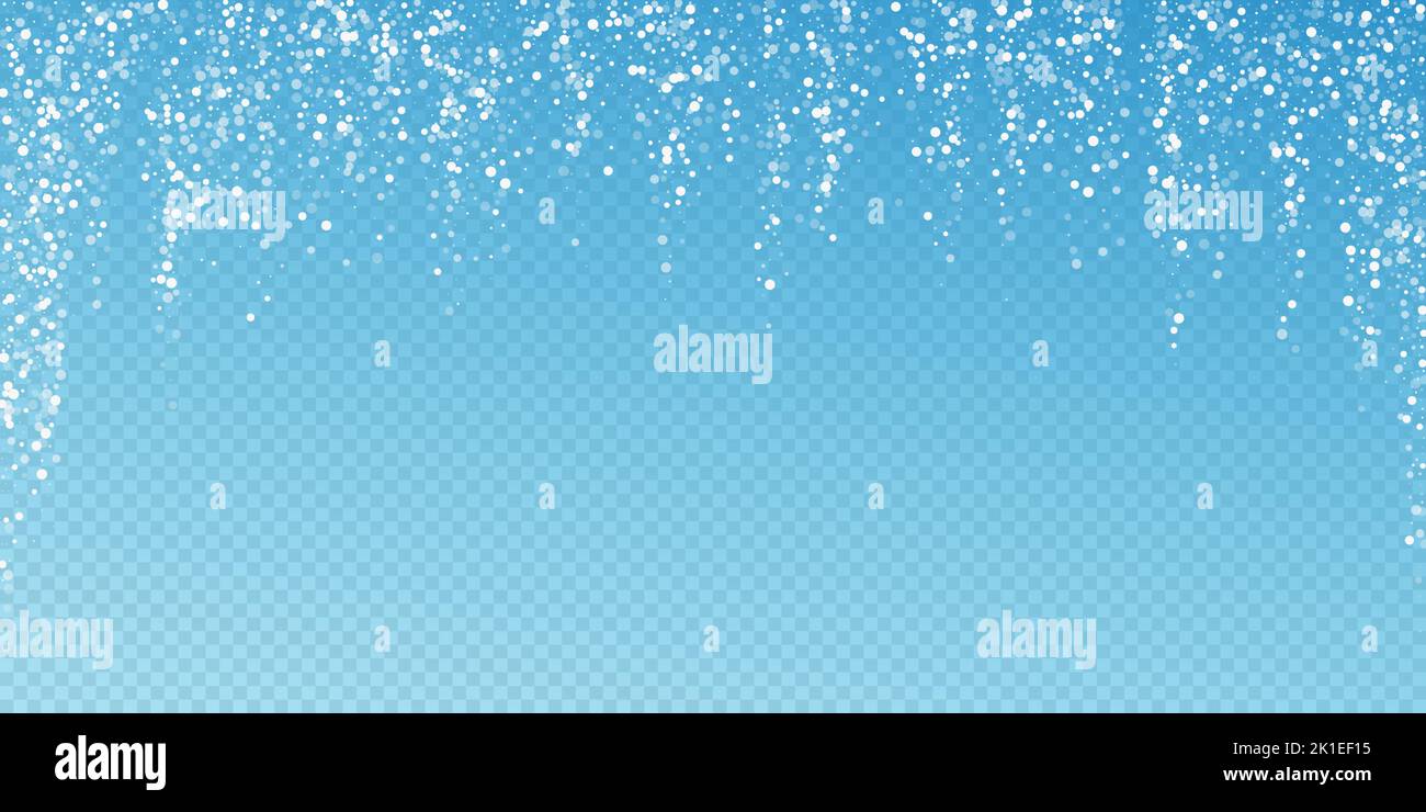 Christmas falling snow background. Subtle flying snow flakes and stars ...