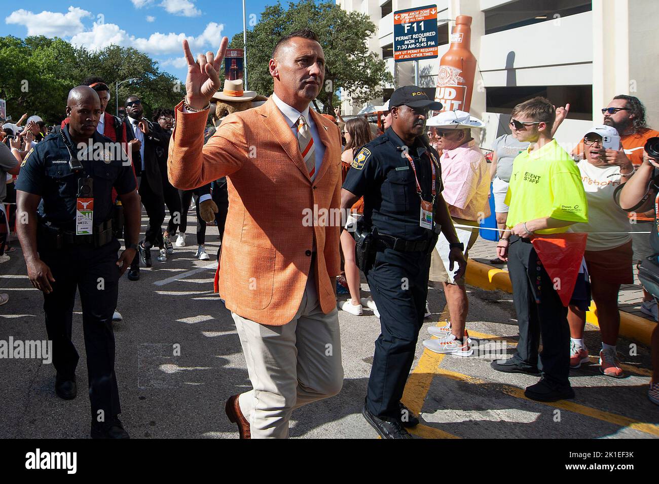 September 17, 2022: Texas Longhorns Head Coach Steve Sarkisian enters ...