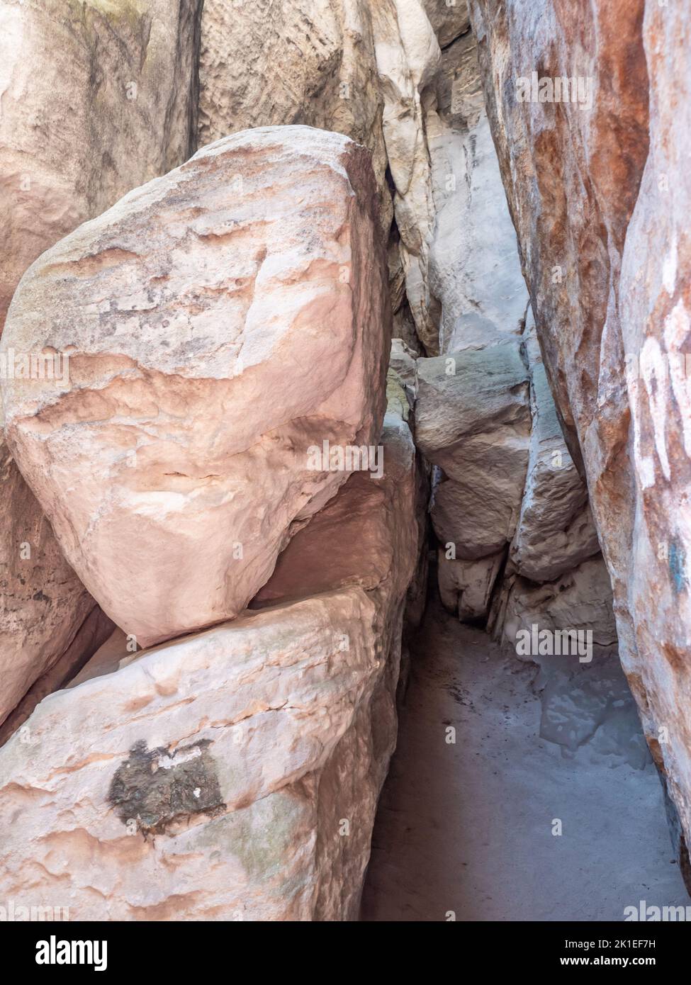 Narrow passage between the rocks hi-res stock photography and images ...