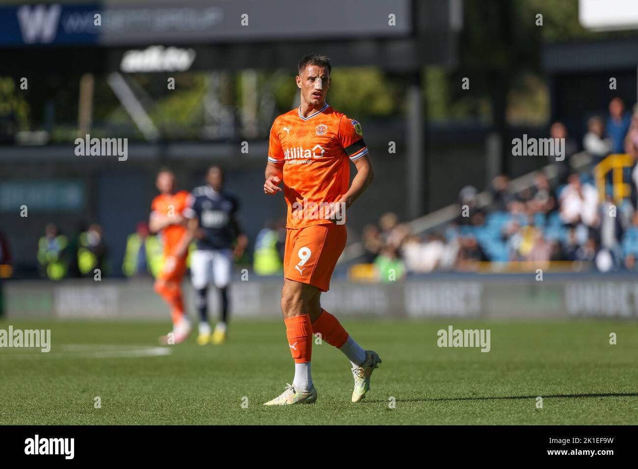 Jerry Yates #9 of Blackpool during the Sky Bet Championship match ...