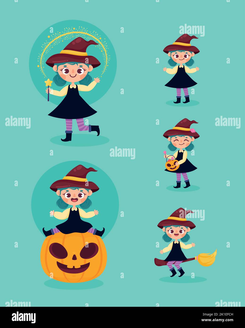 five witches halloween Stock Vector Image & Art - Alamy