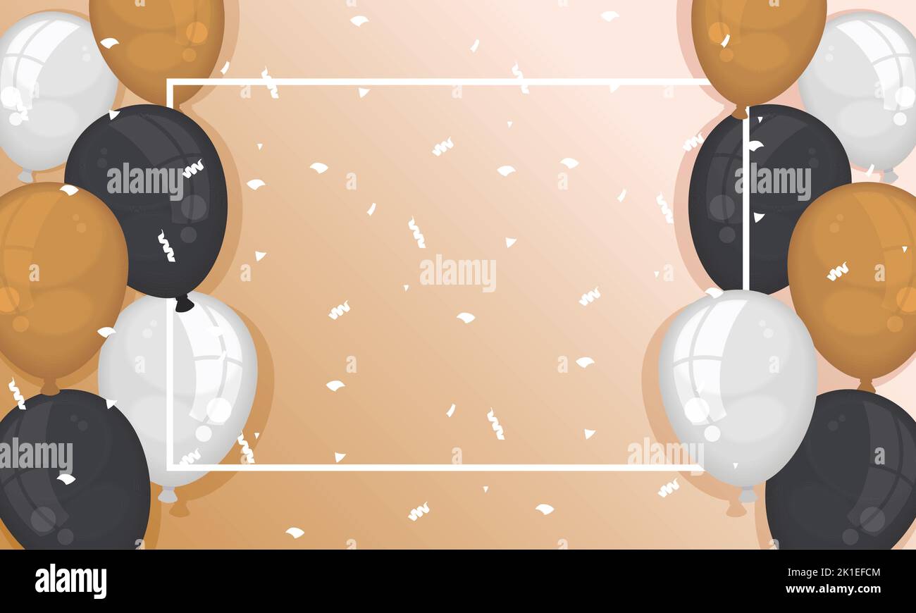 balloons helium in square frame decoration Stock Vector Image & Art - Alamy