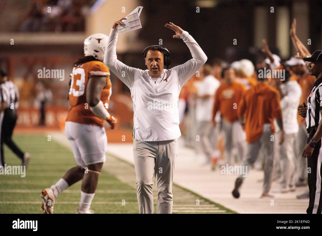 September 17, 2022: Texas Longhorns Head Coach Steve Sarkisian in ...