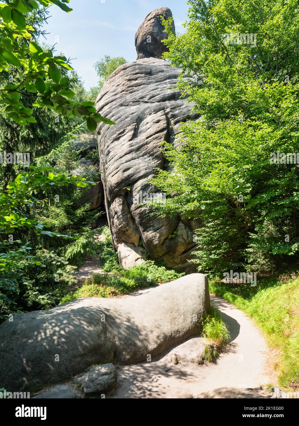 The Fat man rock. The symbol of stony guardian at tourist path to ...