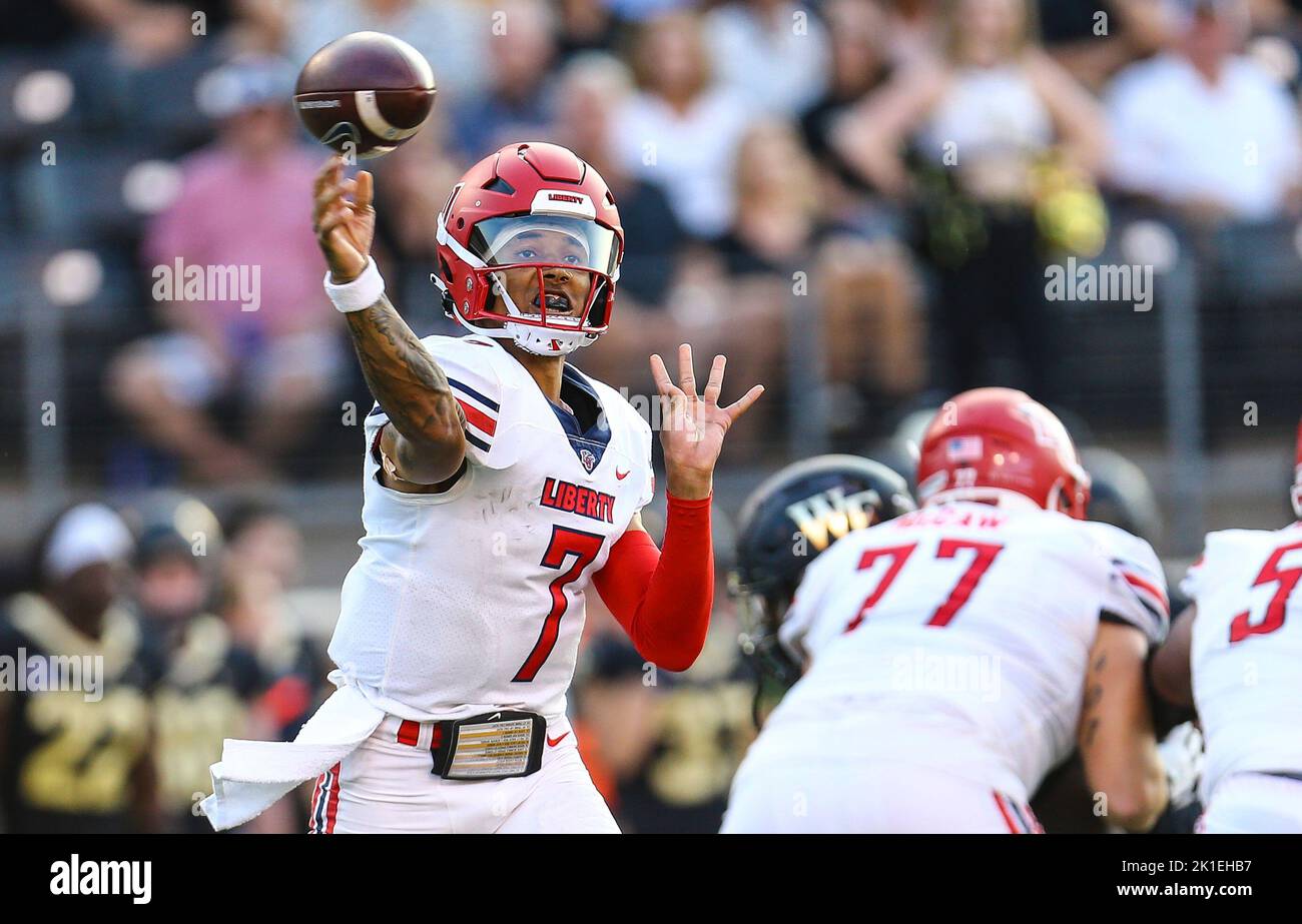 September 17, 2022: [Kaidon Salter] passes the ball NCAA football game ...