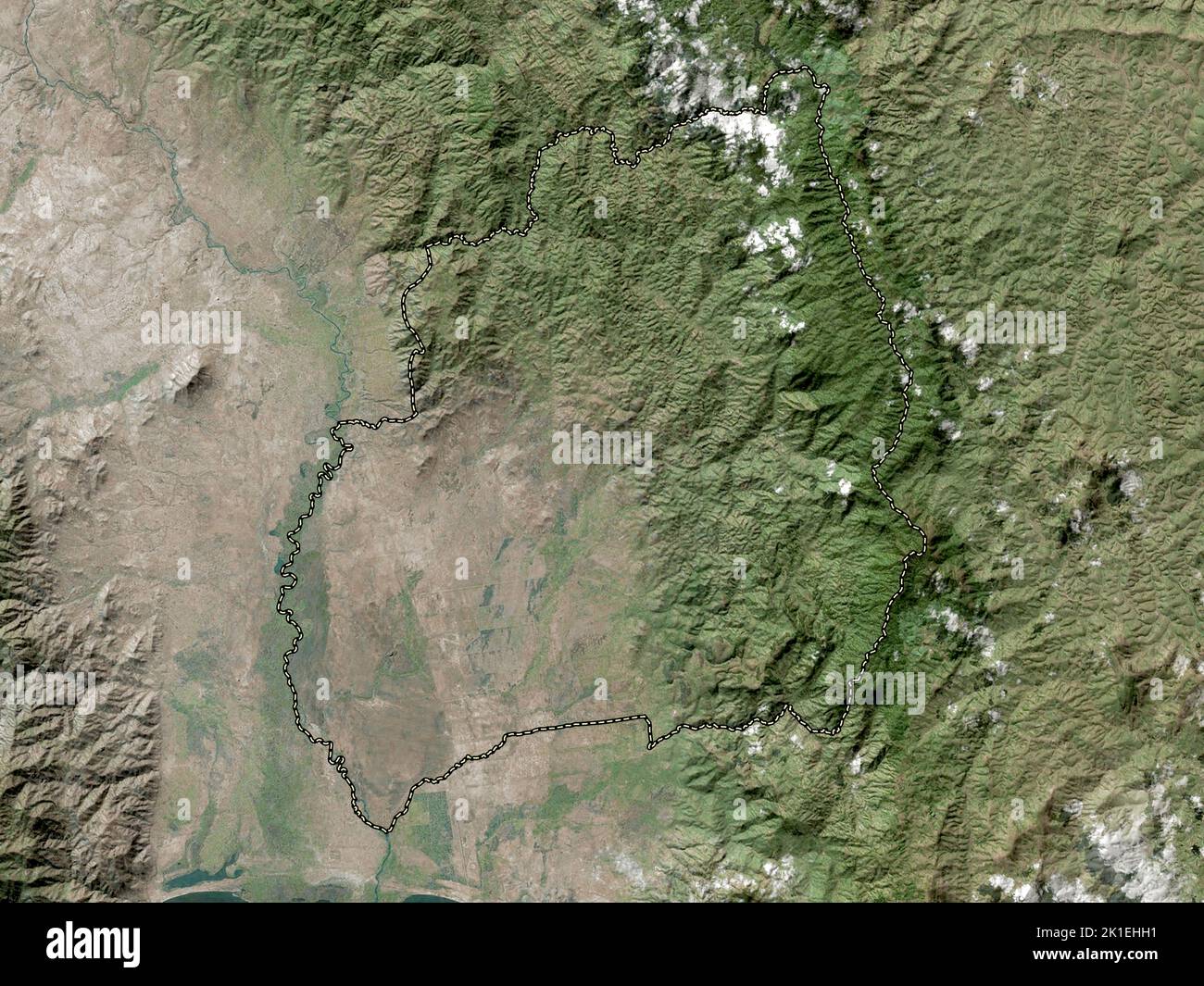 Bubanza, province of Burundi. High resolution satellite map Stock Photo ...