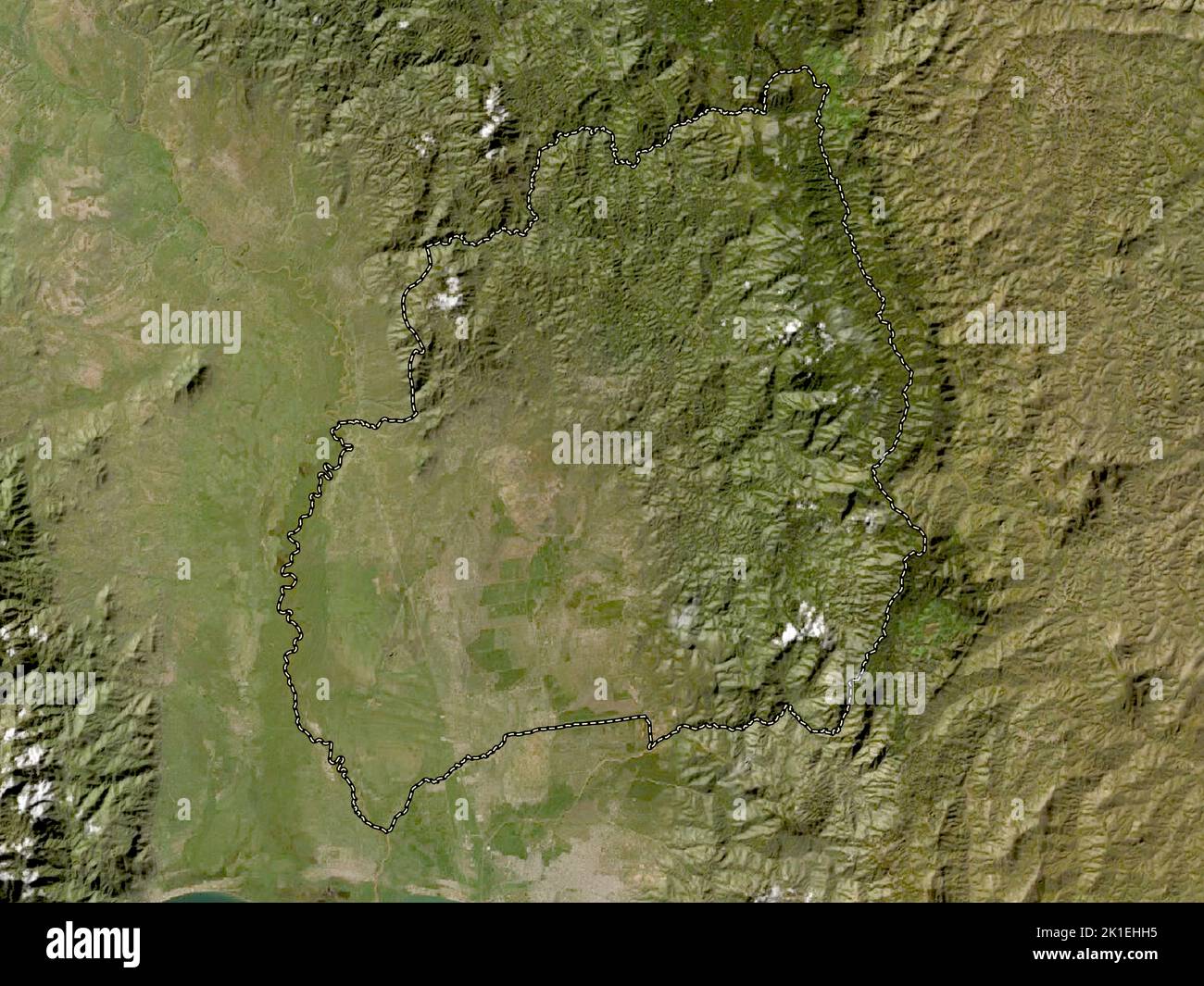 Bubanza, province of Burundi. Low resolution satellite map Stock Photo ...