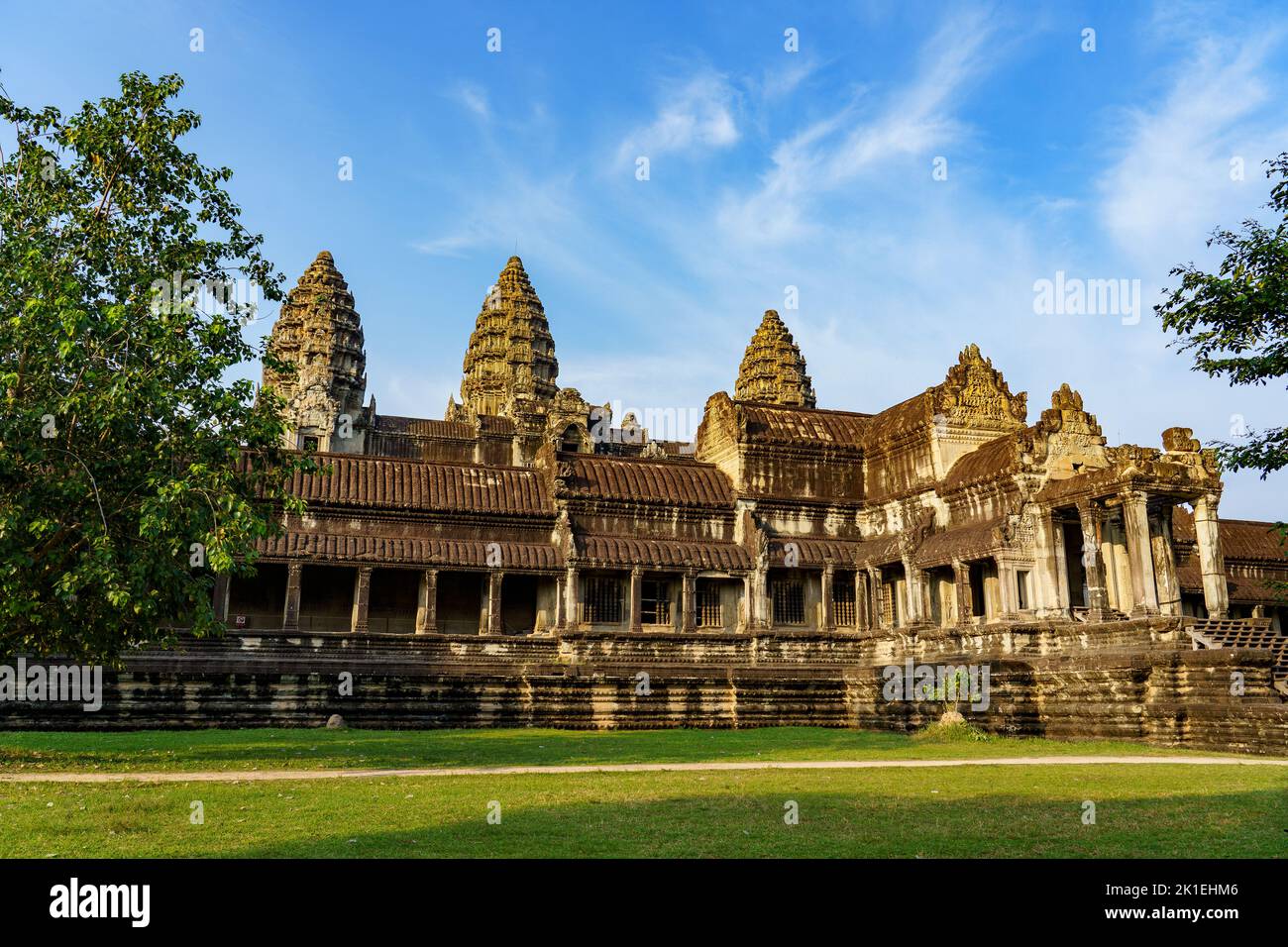 Cambodia. Siem Reap Province. Angkor Wat (Temple City). A Buddhist and ...