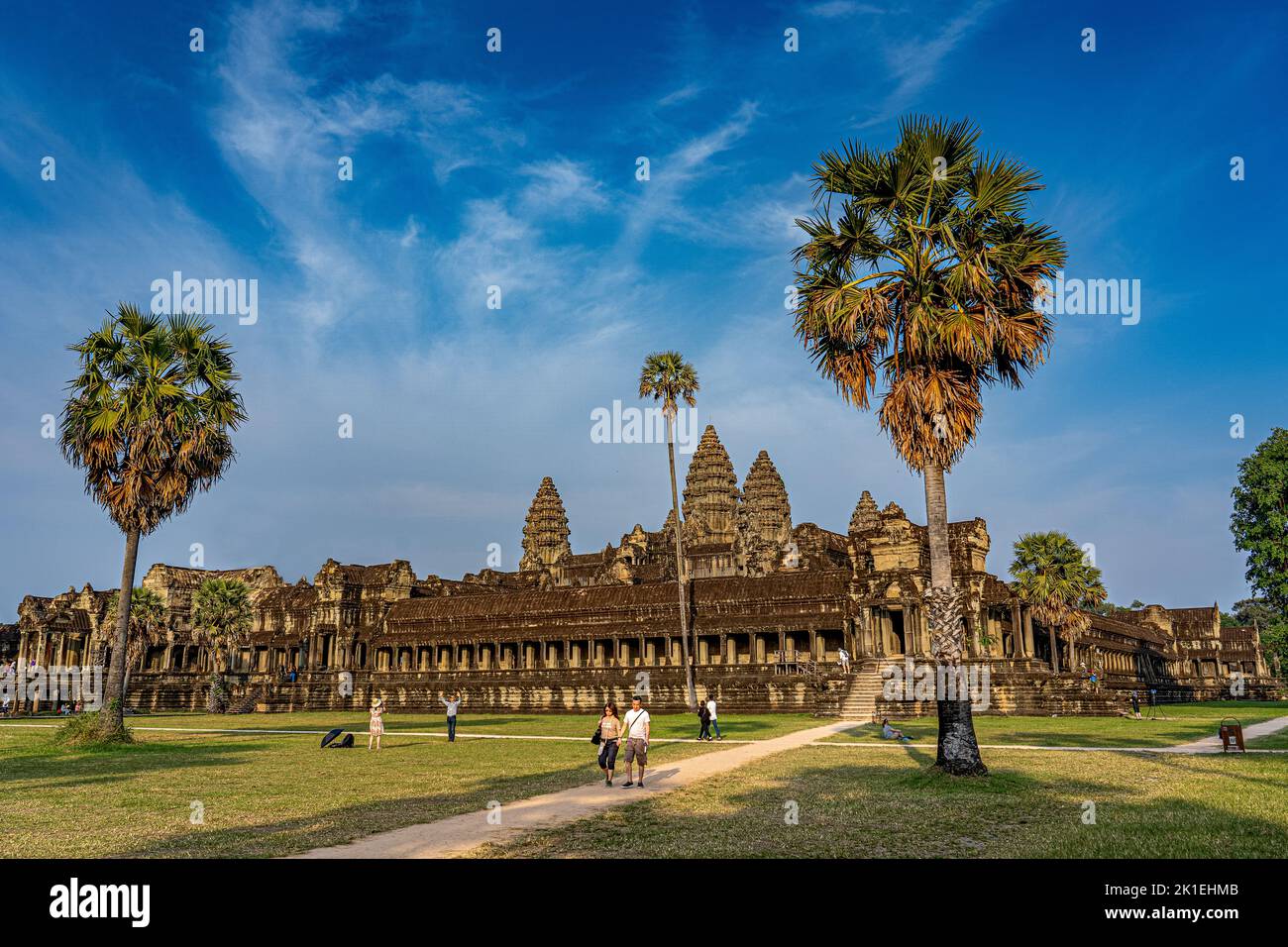 Cambodia. Siem Reap Province. Angkor Wat (Temple City). A Buddhist and ...