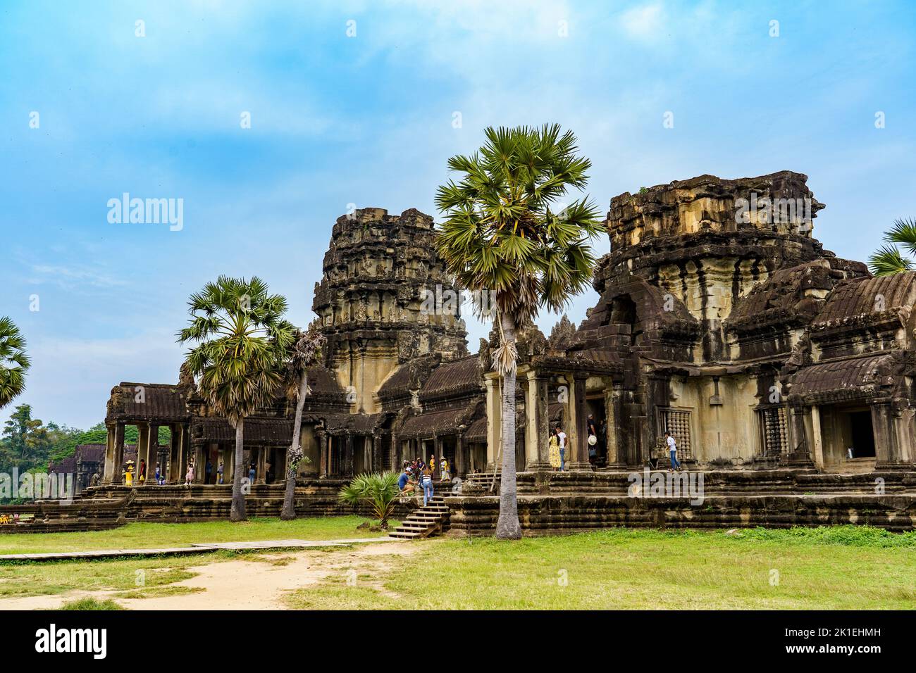 Cambodia. Siem Reap Province. Angkor Wat (Temple City). A Buddhist and ...