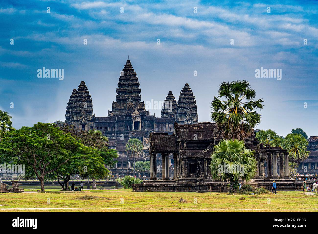 Cambodia. Siem Reap Province. Angkor Wat (Temple City). A Buddhist and ...