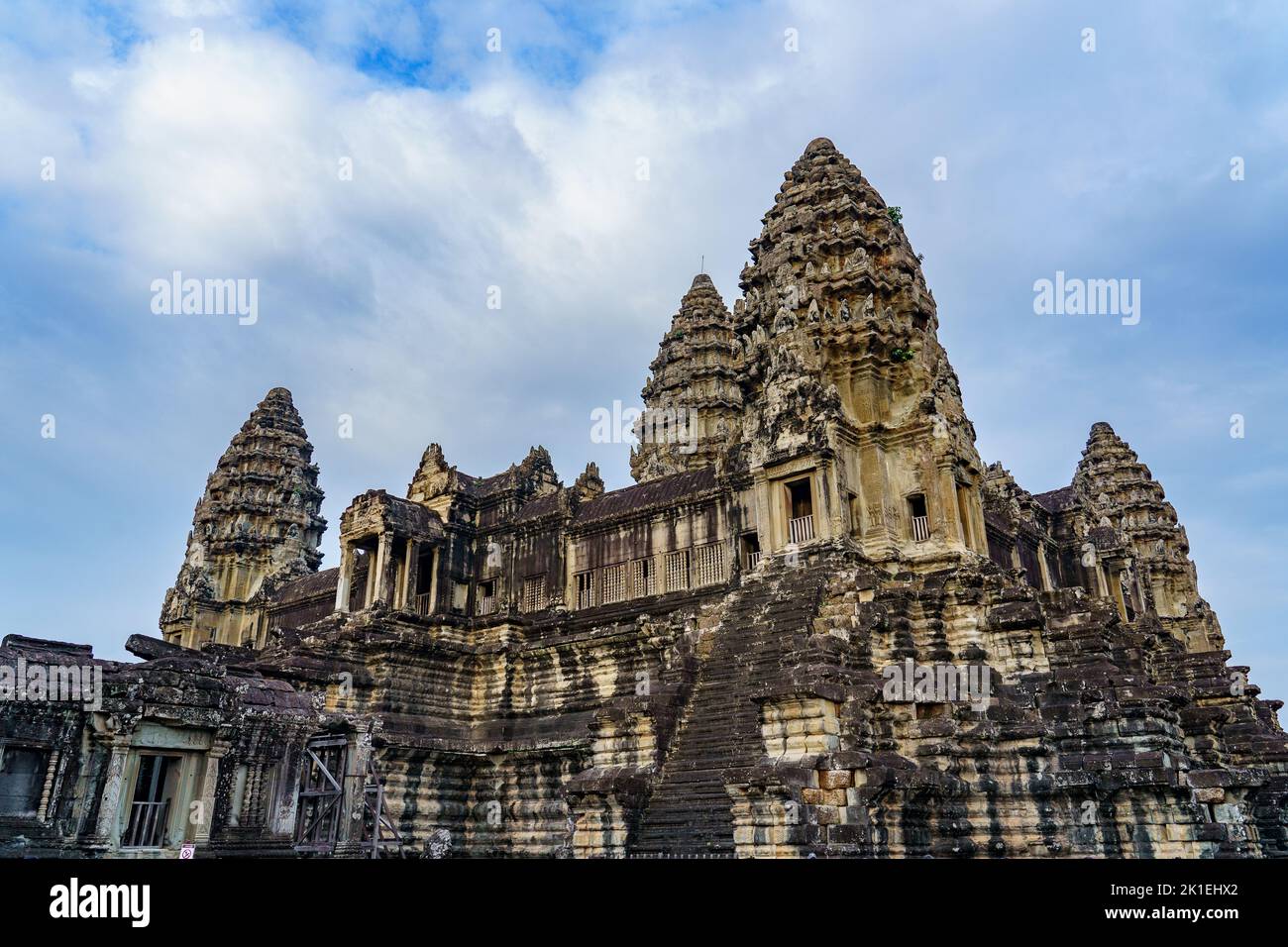 Cambodia. Siem Reap Province. Angkor Wat (Temple City). A Buddhist and ...
