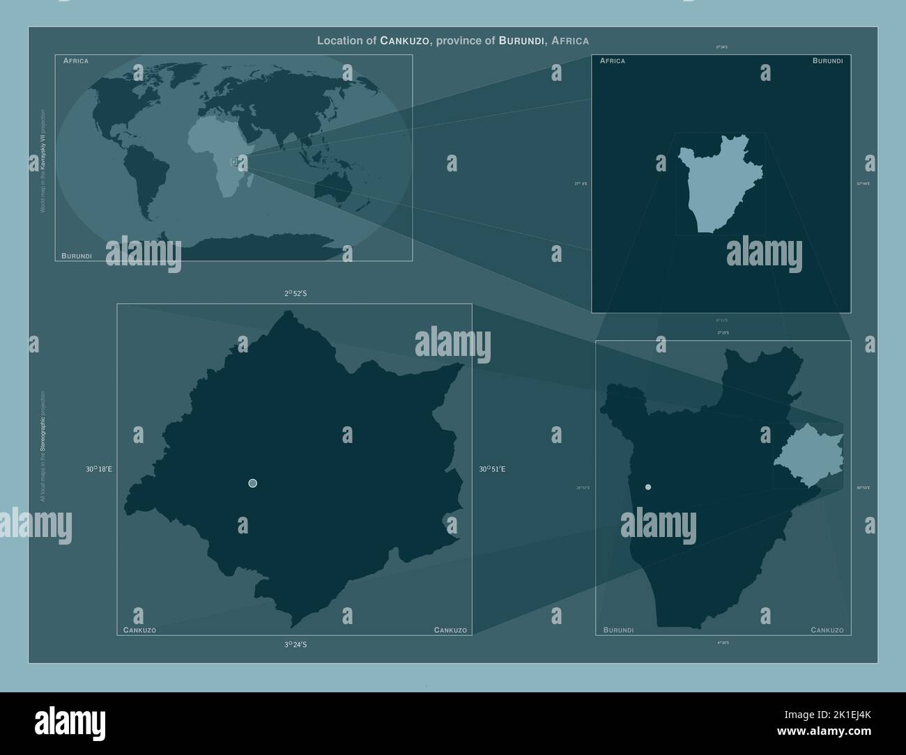 Cankuzo, province of Burundi. Diagram showing the location of the ...