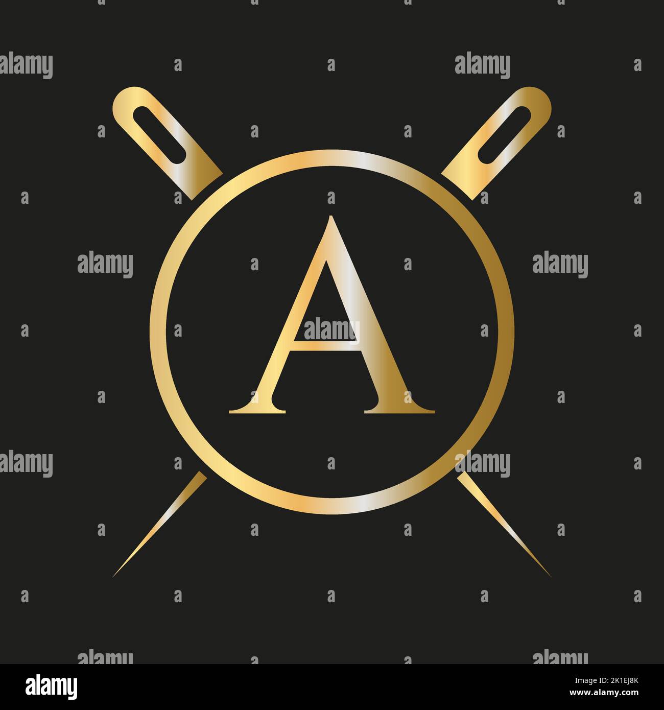 Initial Letter A Tailor Logo, Needle and Thread Combination for ...
