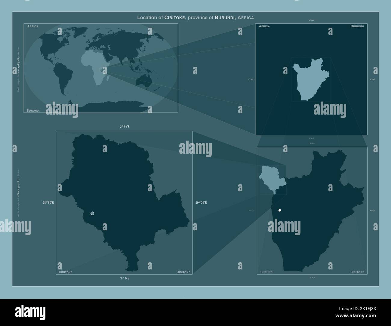 Cibitoke, province of Burundi. Diagram showing the location of the ...
