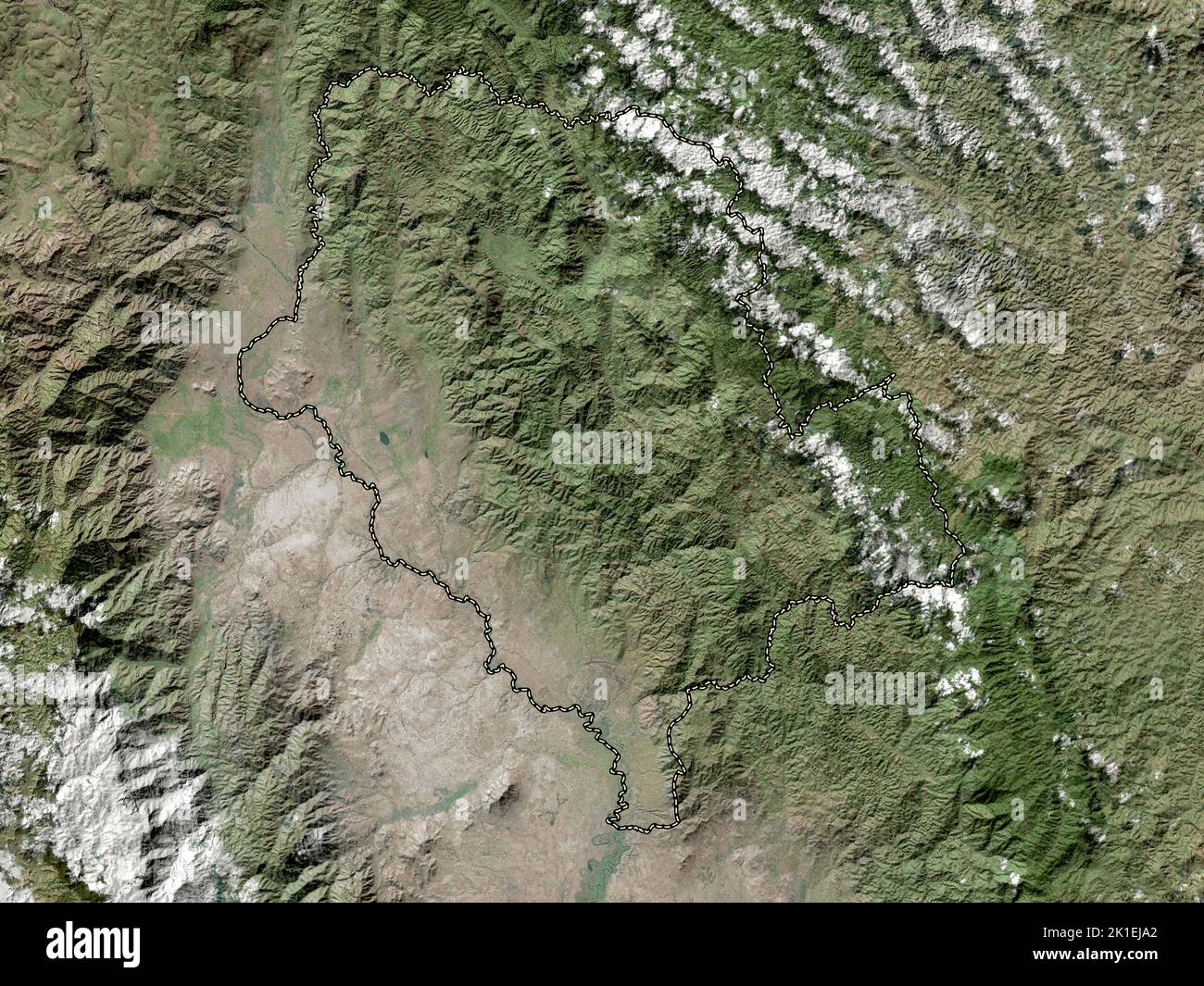 Cibitoke, province of Burundi. High resolution satellite map Stock ...