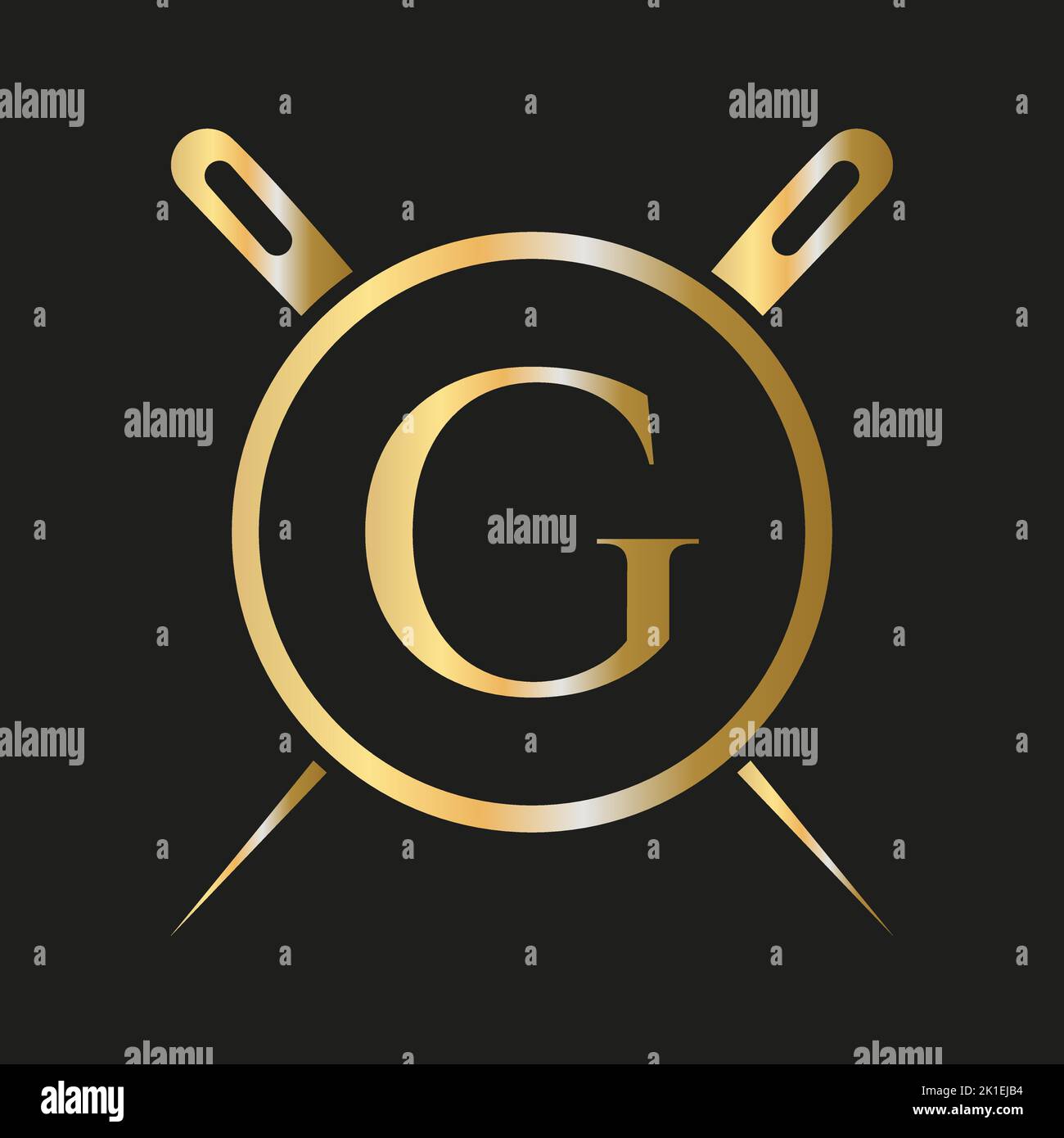 Initial Letter G Tailor Logo, Needle and Thread Combination for ...