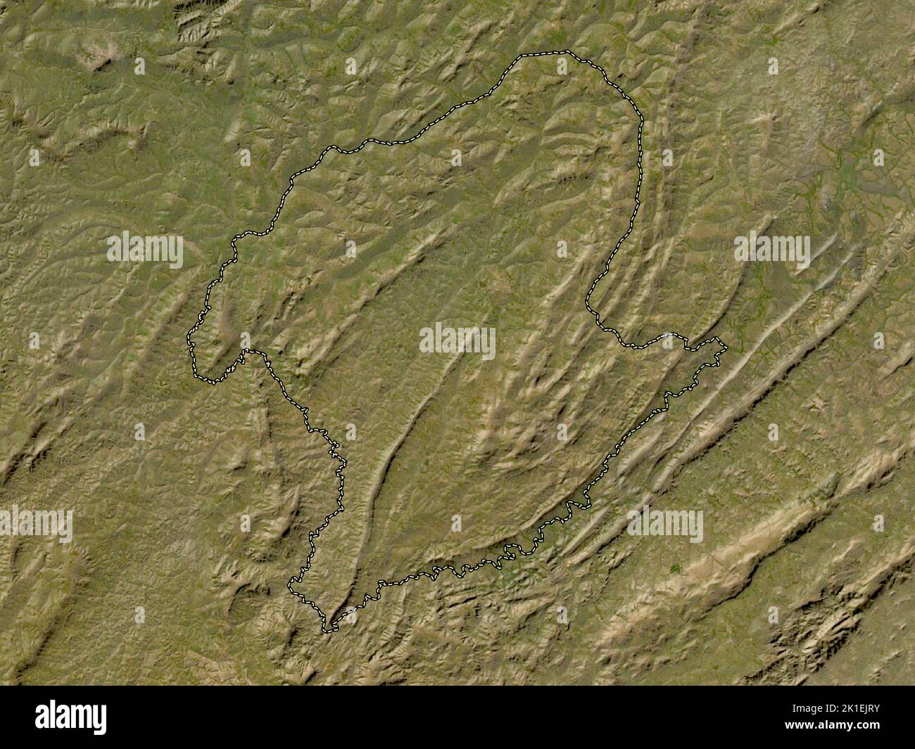 Karuzi, province of Burundi. Low resolution satellite map Stock Photo ...