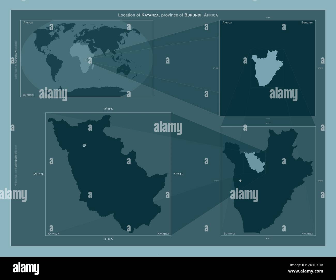 Kayanza, province of Burundi. Diagram showing the location of the ...