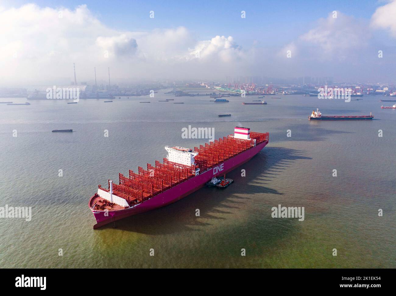 TAIZHOU, CHINA - SEPTEMBER 18, 2022 - New Yangzi 412, the largest newly ...