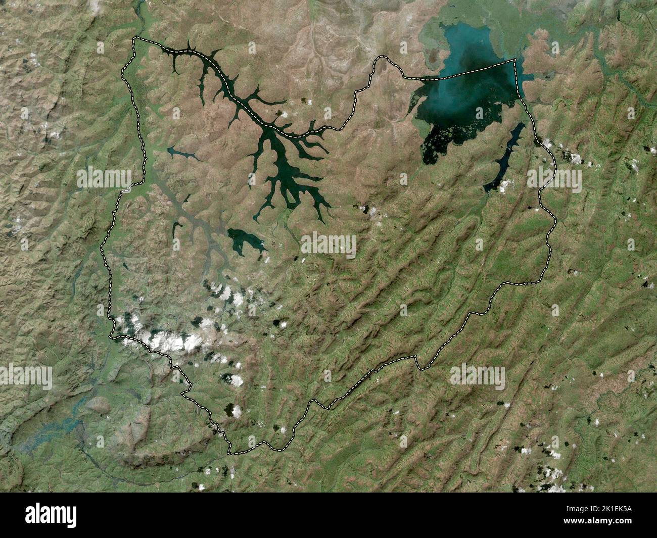 Kirundo, province of Burundi. High resolution satellite map Stock Photo ...