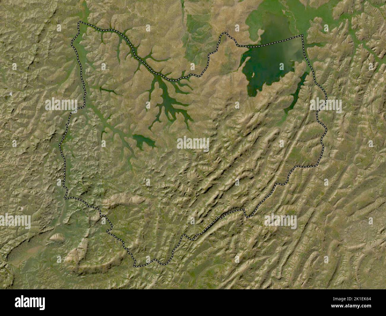 Kirundo, province of Burundi. Low resolution satellite map Stock Photo ...