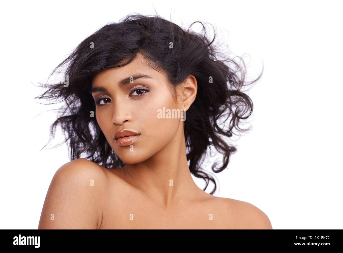 Skin thats perfectly clear. Studio shot of a beautiful young woman with ...