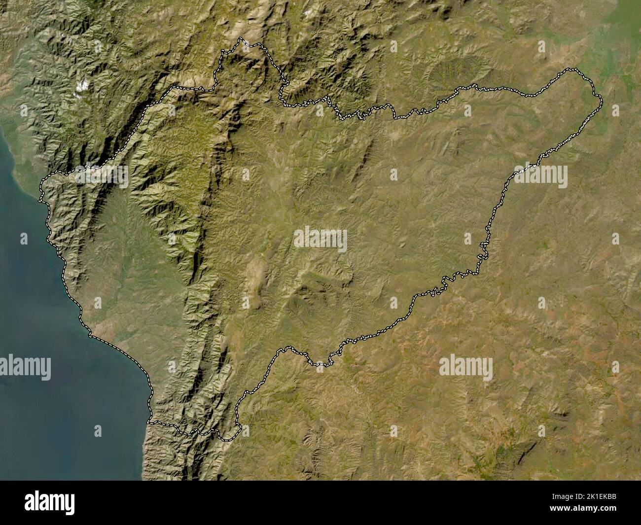 Makamba, province of Burundi. Low resolution satellite map Stock Photo ...