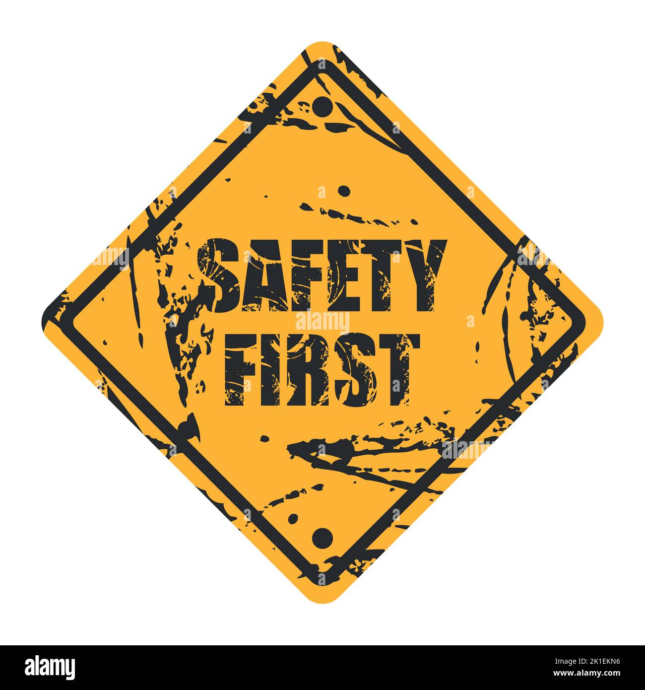 Safety First Vintage Poster. Warning sign. Industrial safety and ...