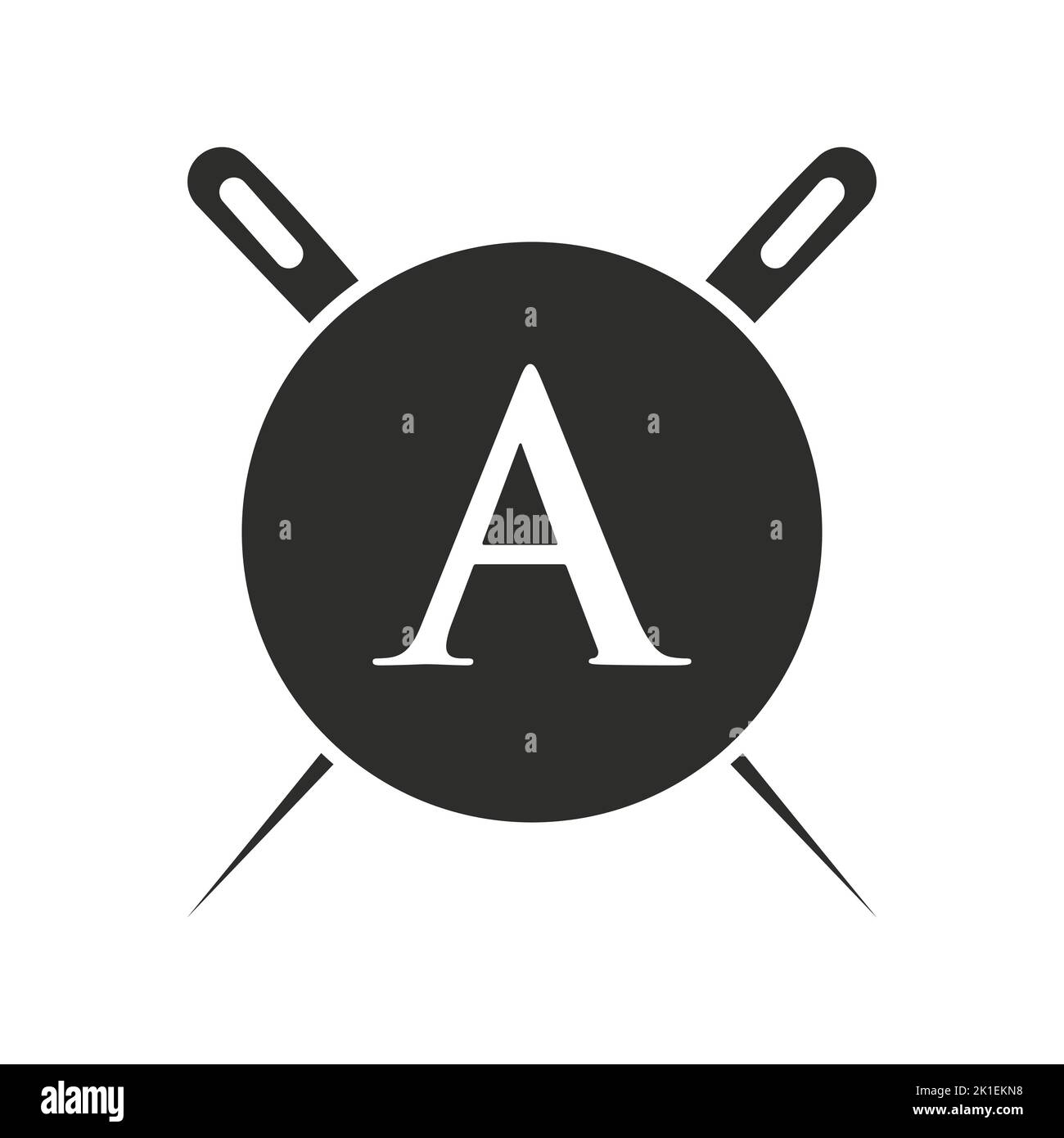 Letter A Tailor Logo, Needle and Thread Combination for Embroider ...