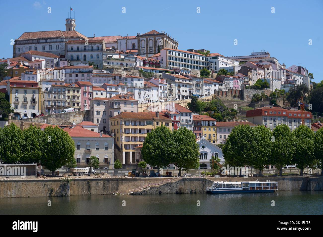 Old part of european COIMBRA city at Mondego river in central district ...