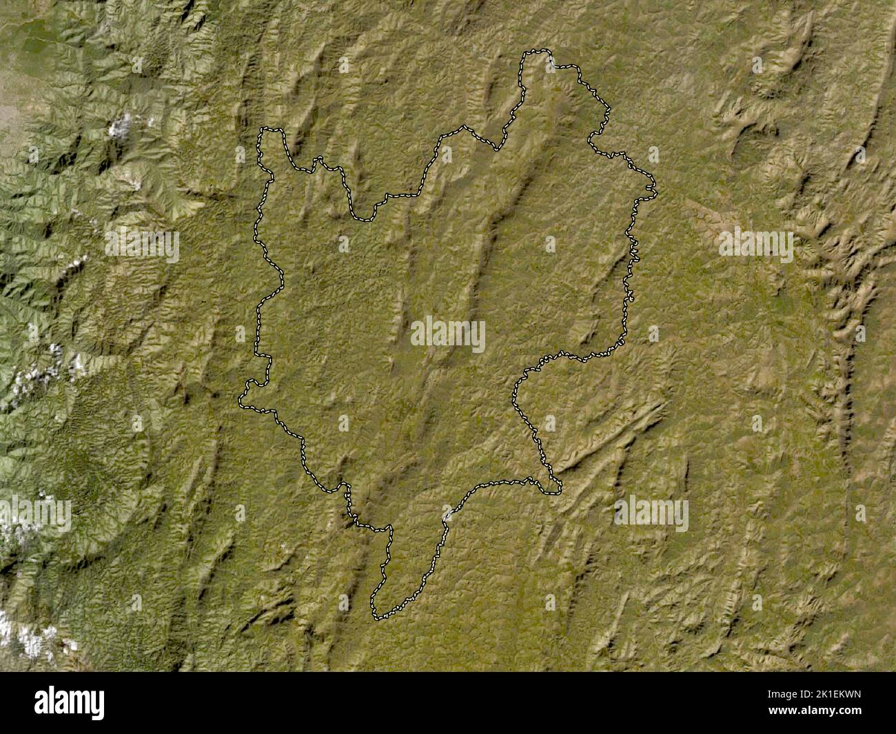 Mwaro, province of Burundi. Low resolution satellite map Stock Photo ...