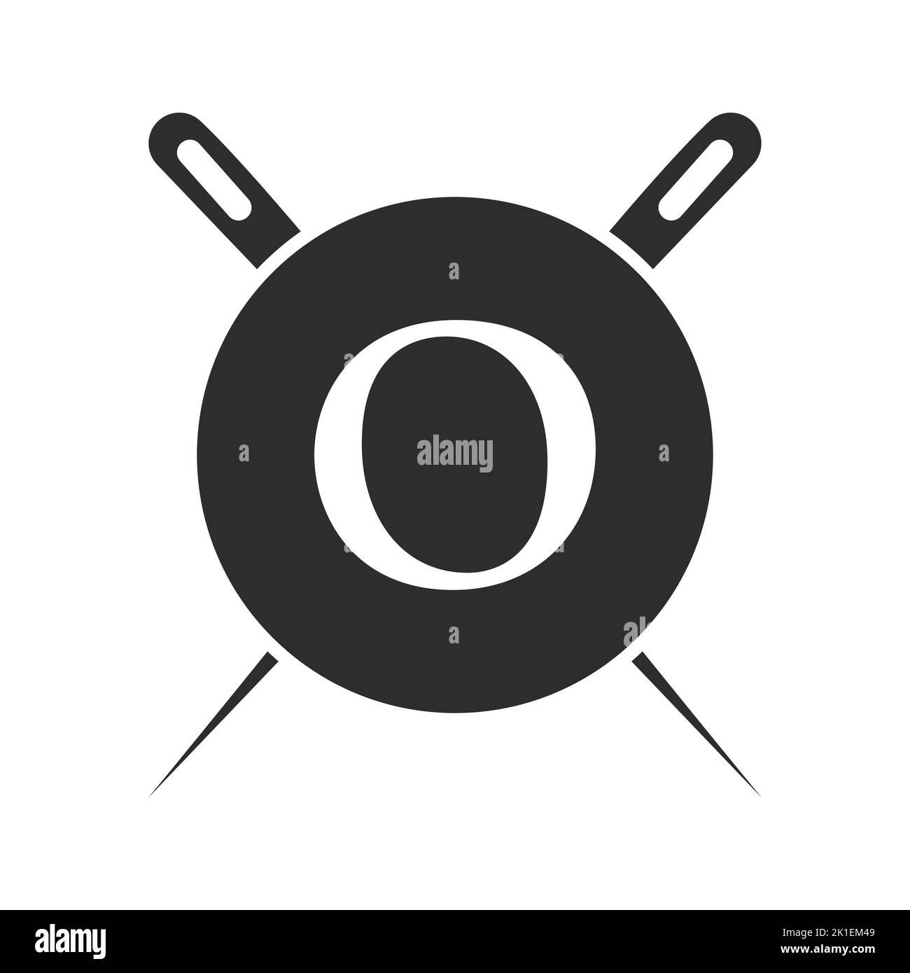 Letter O Tailor Logo, Needle and Thread Combination for Embroider ... Letter O Tailor Logo, Needle and Thread Combination for Embroider ...